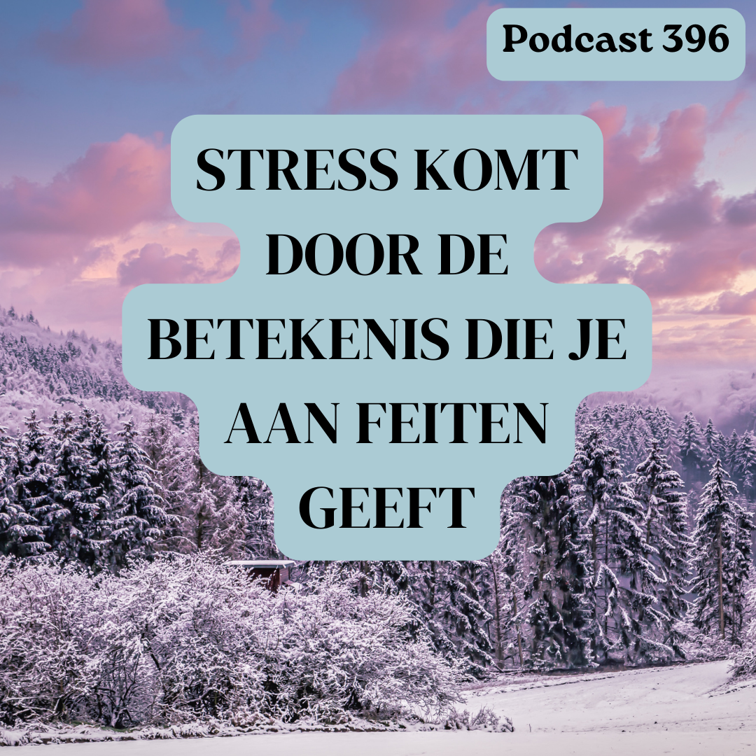 Stress ontstaat door de betekenis die je aan feiten geeft en het ...